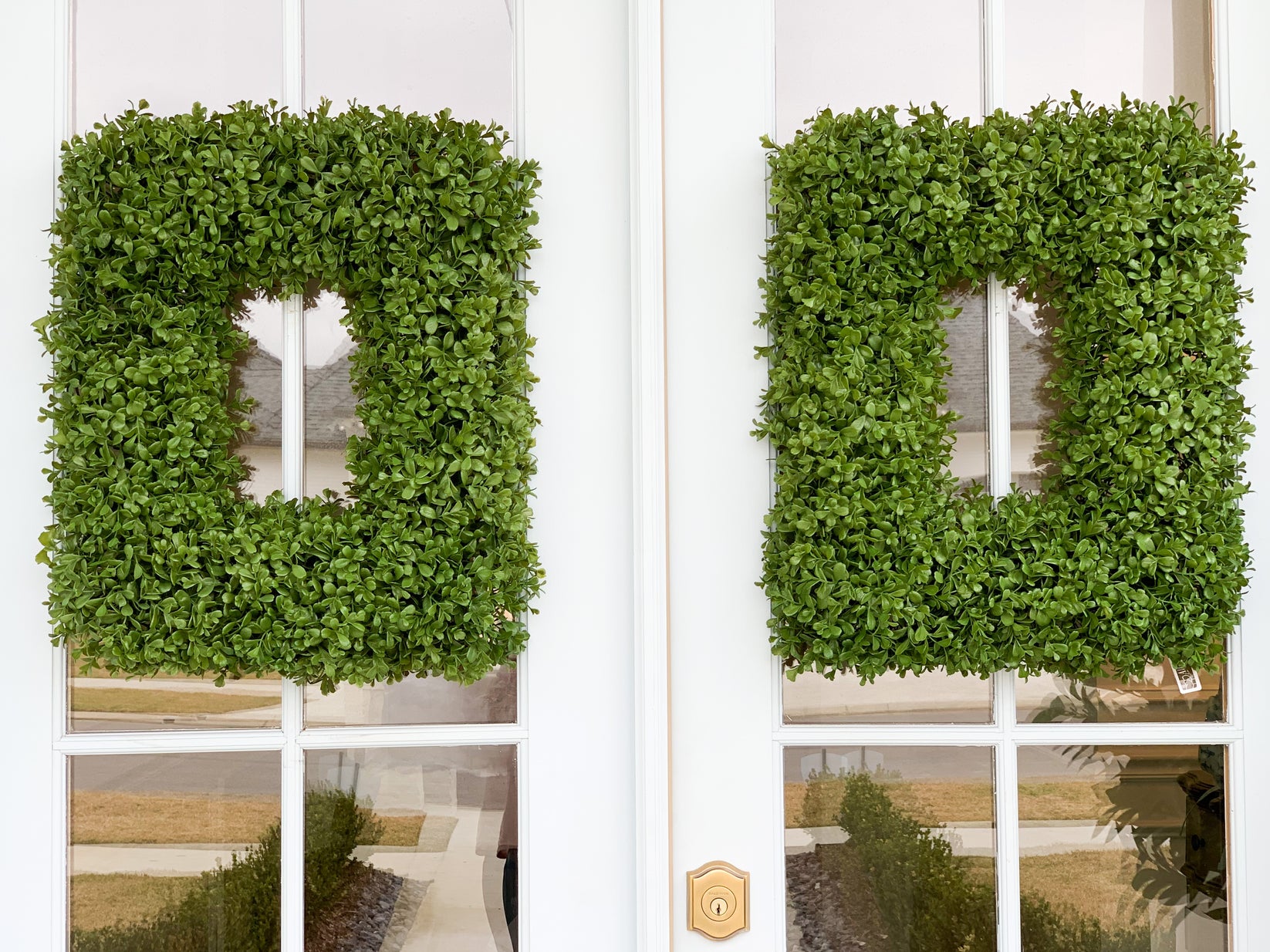 Rectangle Boxwood Wreath – Blanc Box