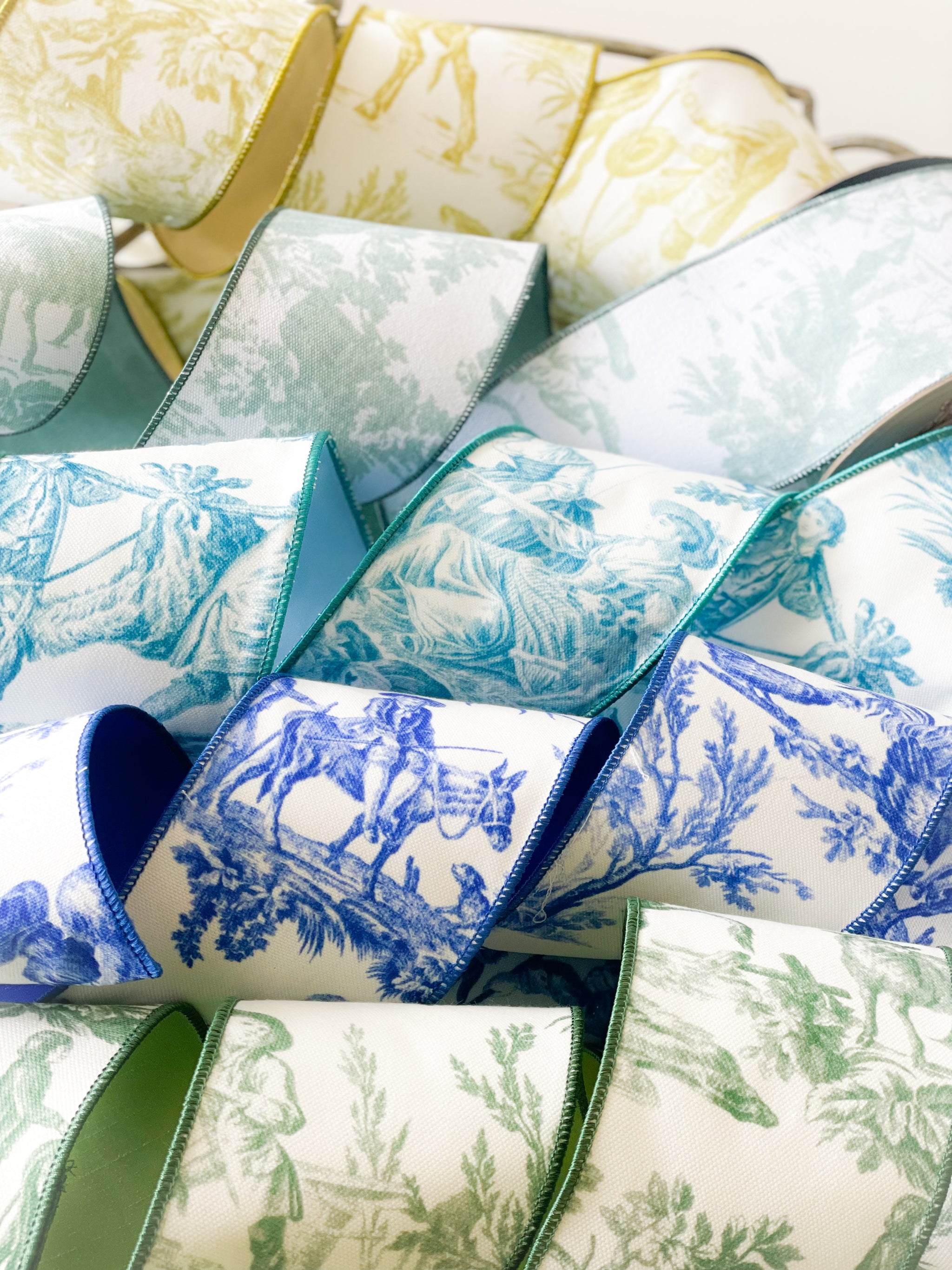 Royal Blue Toile Ribbon – Blanc Box