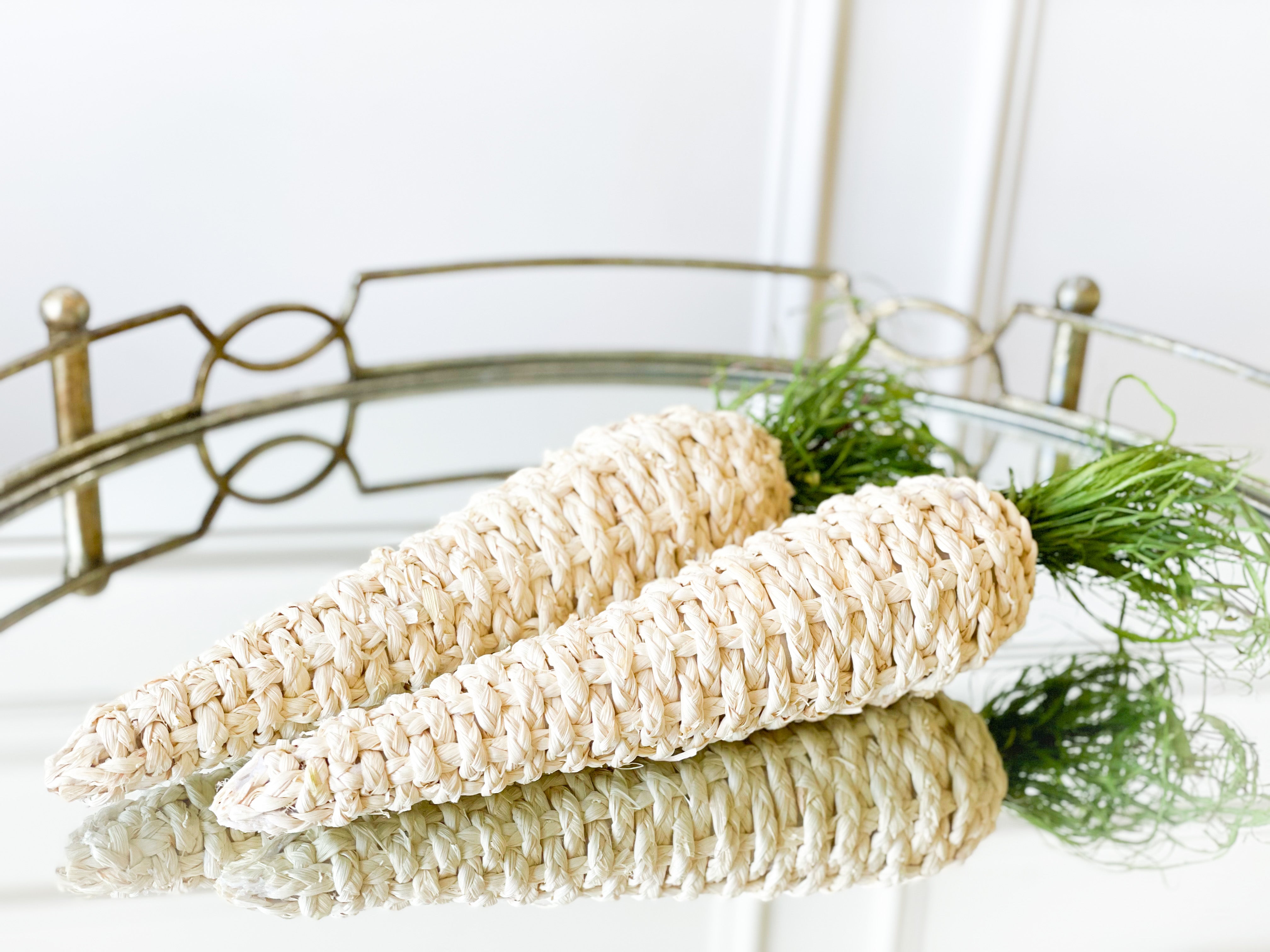 Set Of Two Basket Weave Carrots – Blanc Box